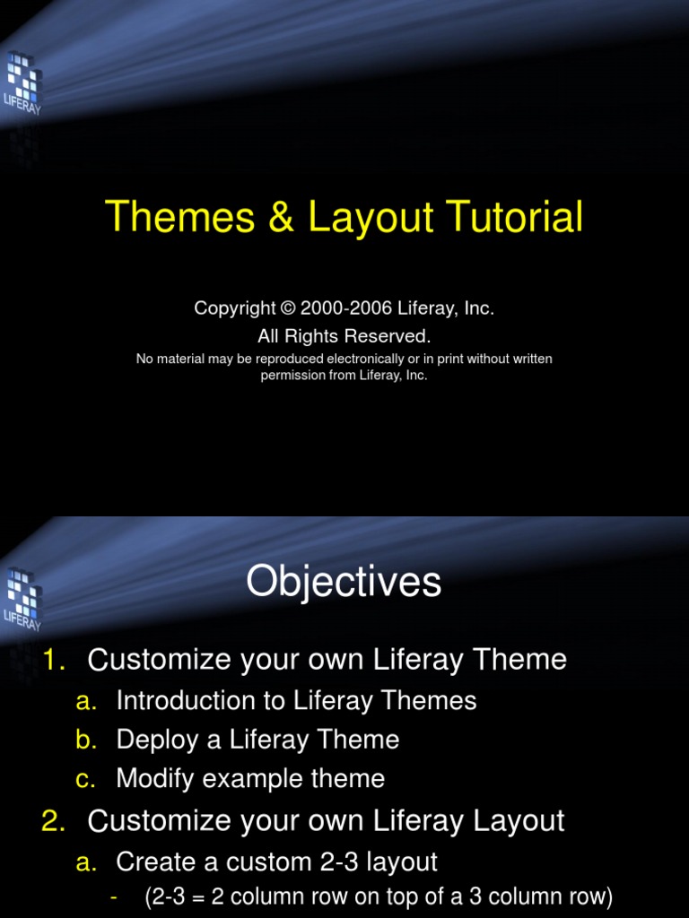 Themes & Layout Tutorial: All Rights Reserved | PDF | Page Layout | Html