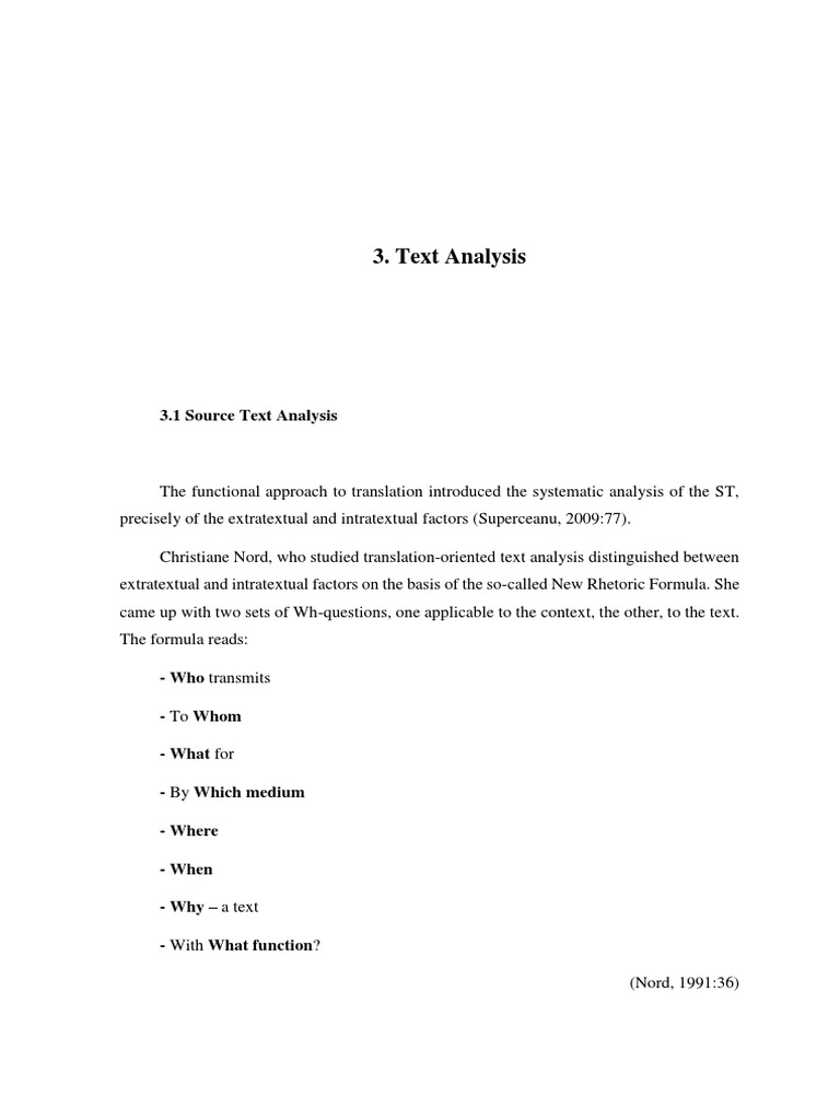 3.1 Source Text Analysis | PDF | Translations | United Kingdom