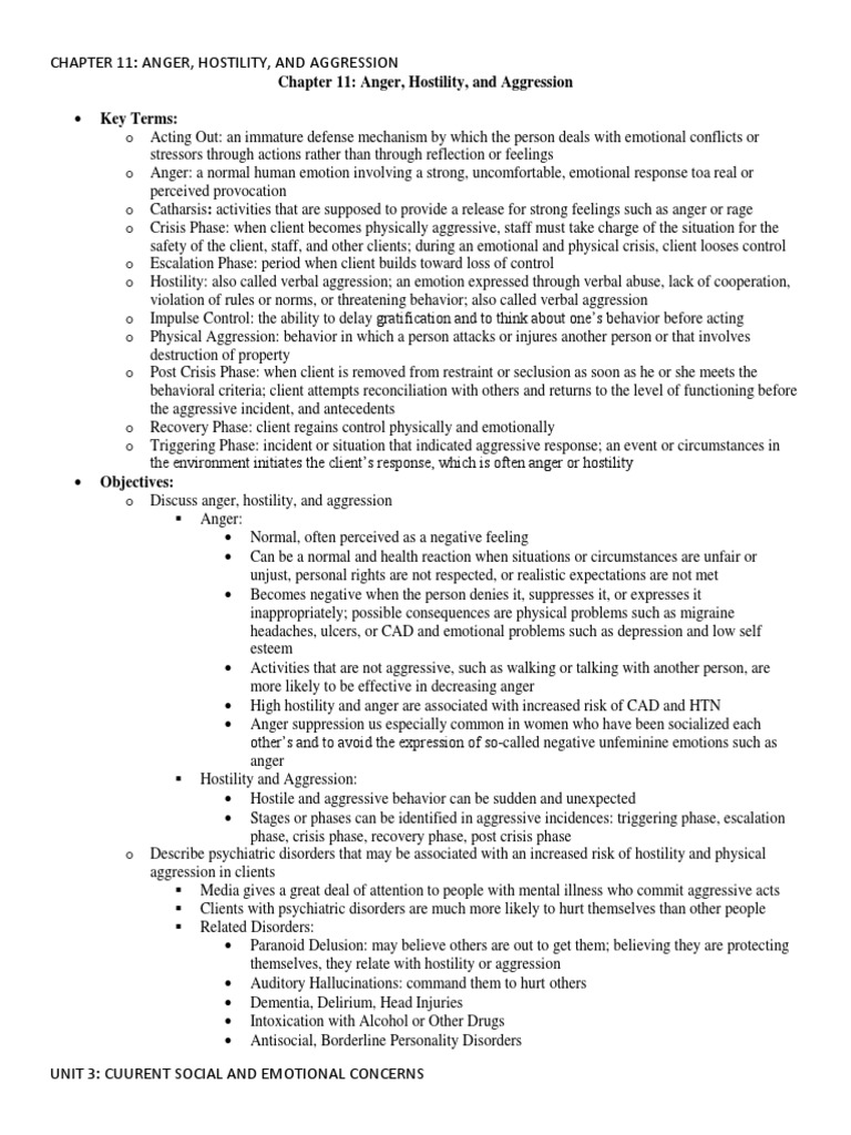 Chapter 11 Anger, Hostility, and Aggression | PDF | Anger | Antipsychotic