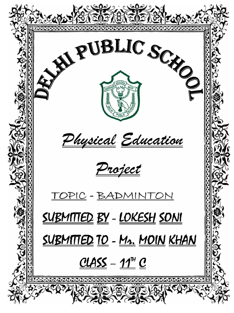 badminton-sports-project.pdf | Racquet Sports | Athletic Sports