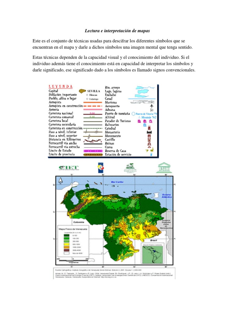 Lectura e Interpretación de Mapas | PDF | Sistema de información ...