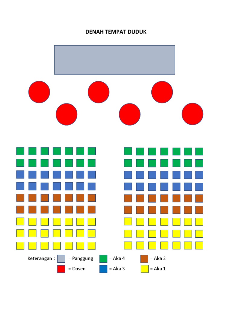 Denah Tempat Duduk: Keterangan: Panggung Aka 4 Aka 2 Dosen Aka 3 Aka 1 ...