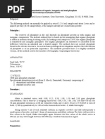 Olsen Method for Soil Phosphorus Analysis | PDF | Soil | Spectrophotometry