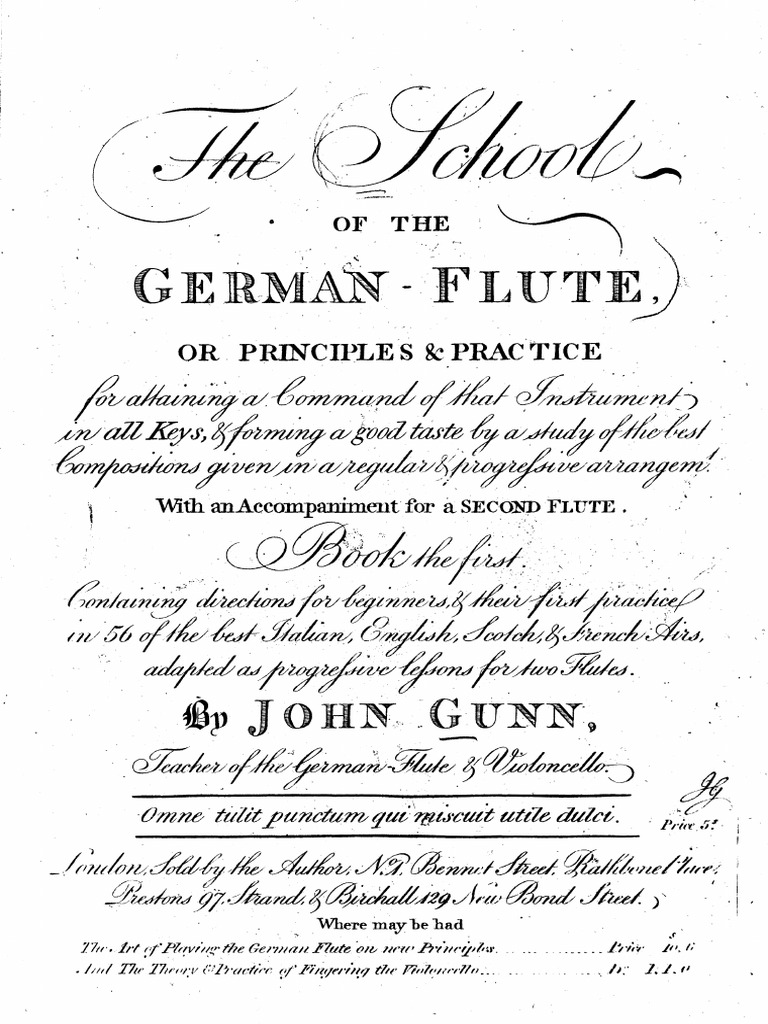 School of German Flute | Download Free PDF | Musicology | Elements Of Music