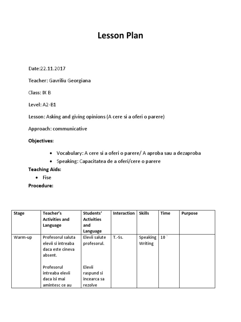 Lesson-Plan Asking and Giving Directions | PDF