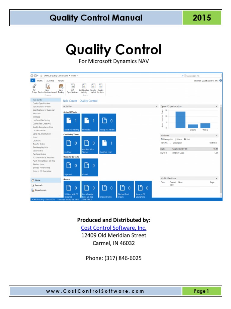 Quality Control Manual 2015 | PDF | Specification (Technical Standard ...
