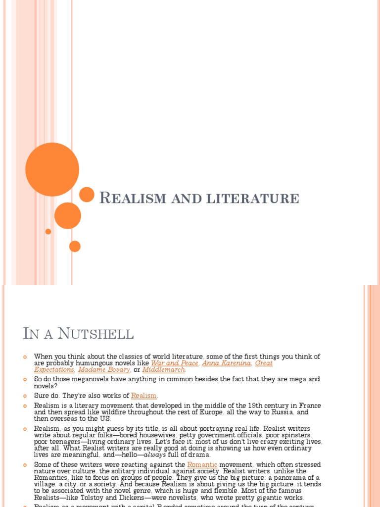 Realism and Literature | Literary Realism | Realism (Arts) | Free 30 ...