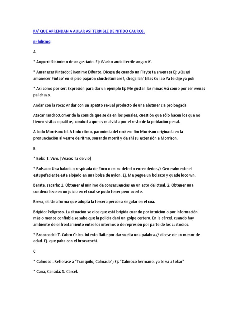 Diccionario Flaite | PDF