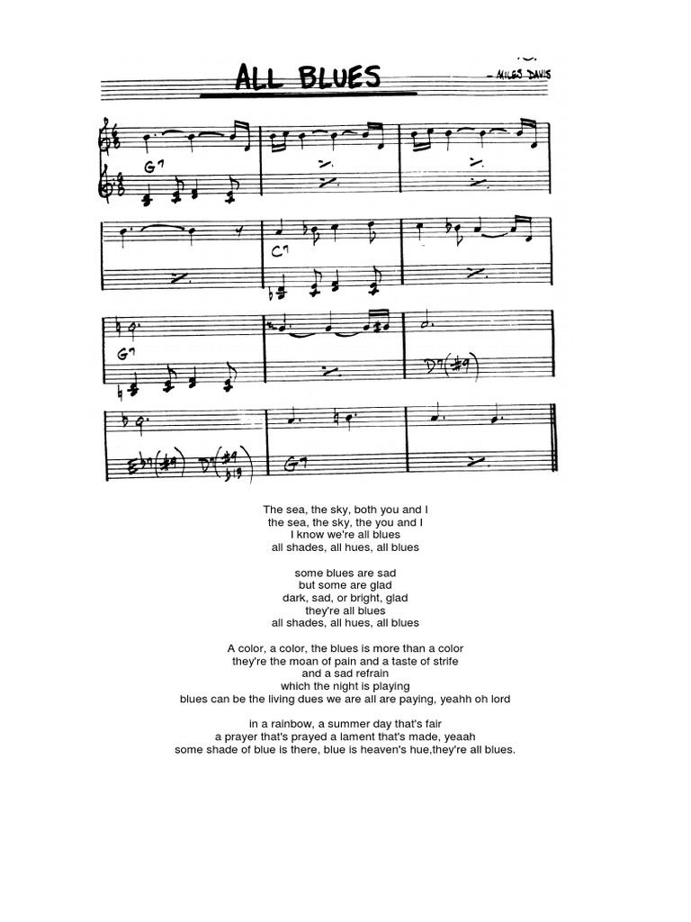 All Blues + Lyrics | PDF