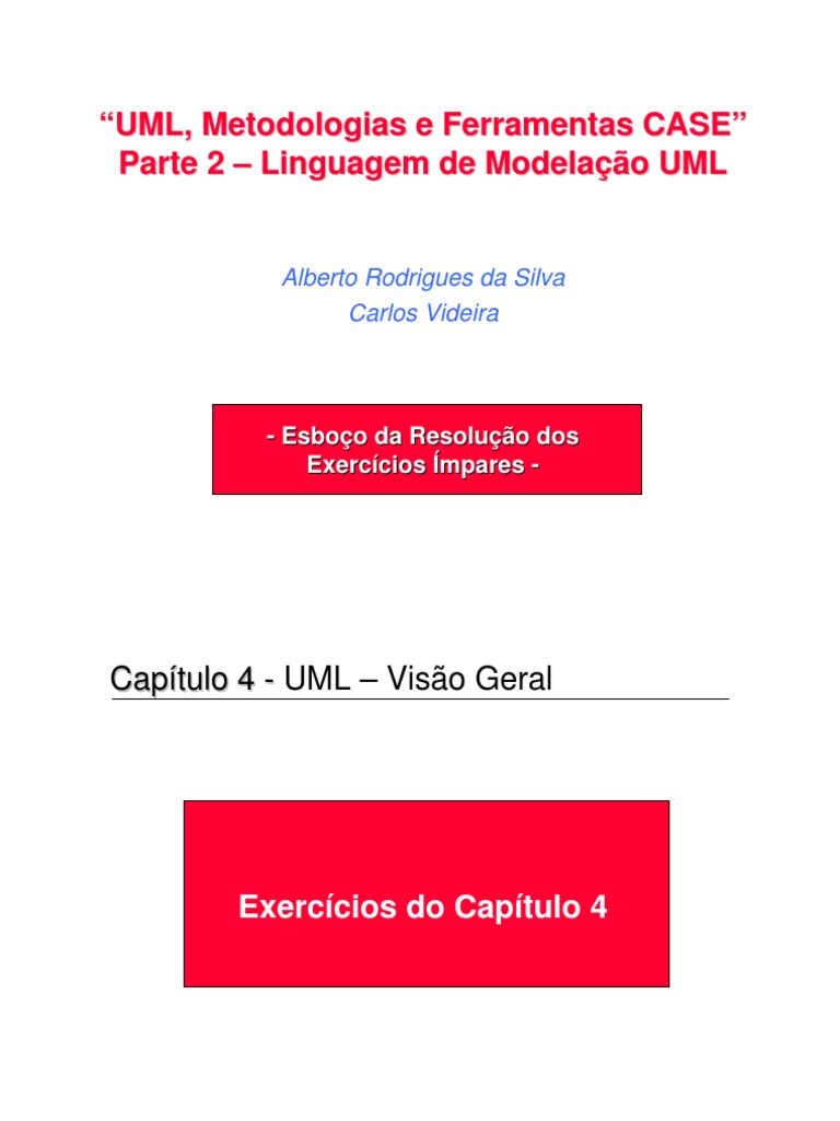 Livro Uml Exercicios Resolvidos | PDF