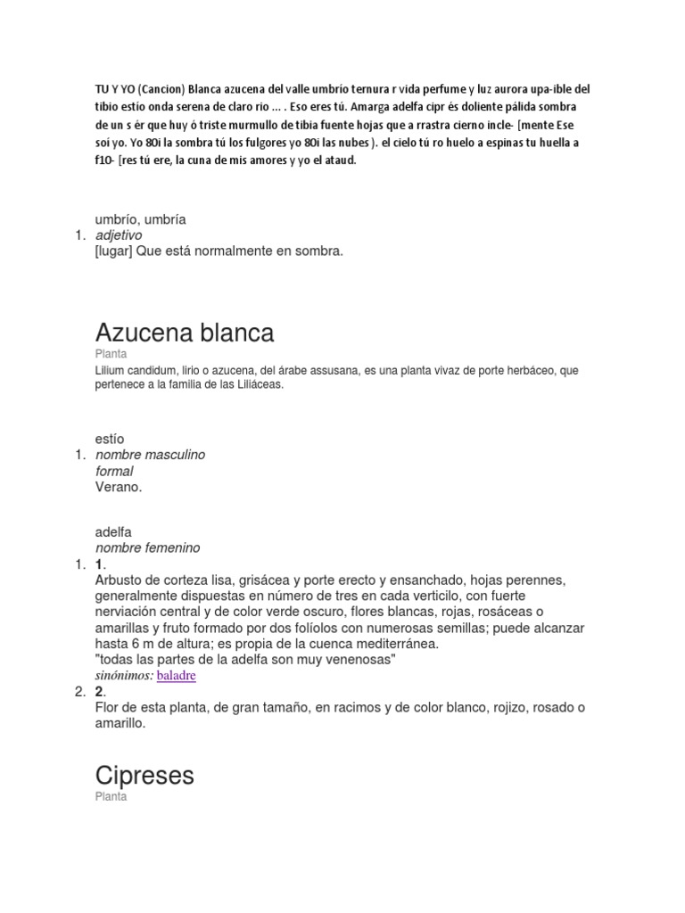 Blanca Azucena | PDF