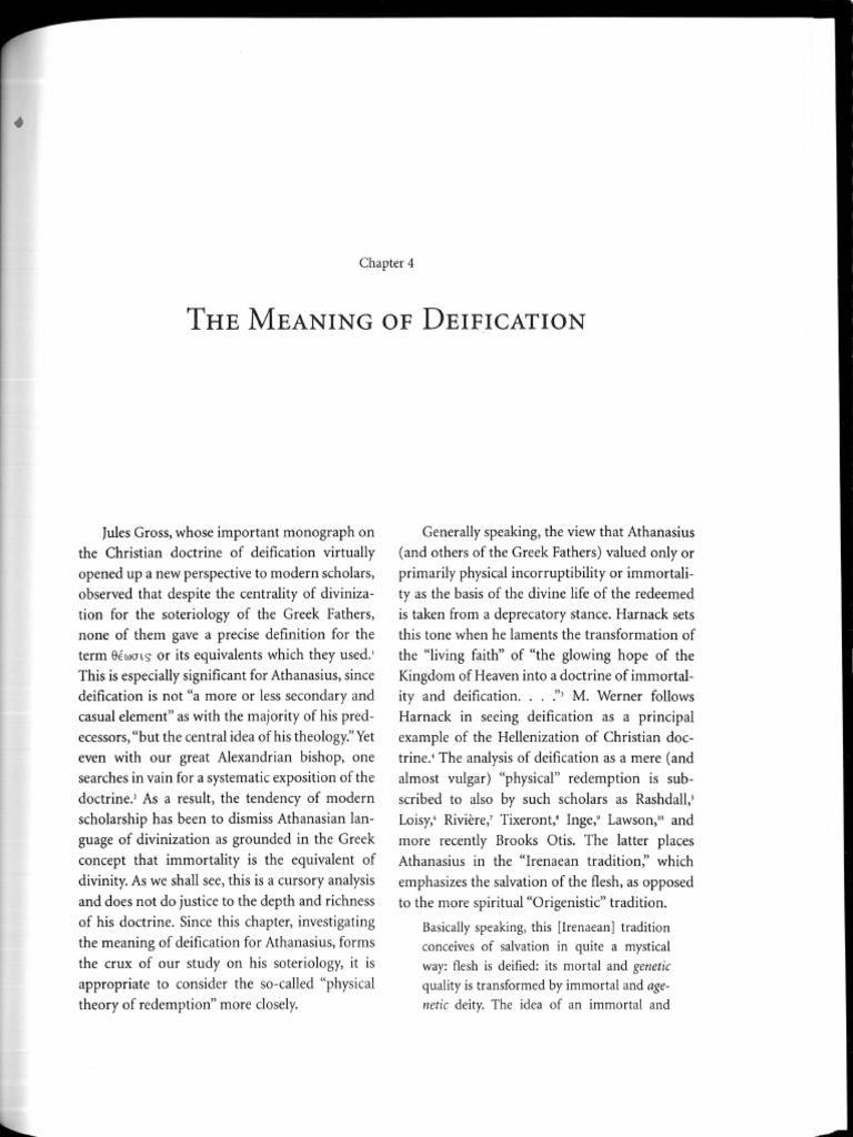 The Meaning of Deification | PDF