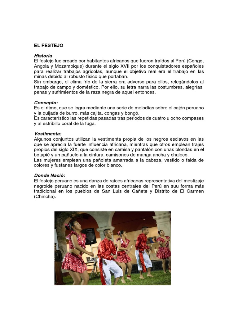 El Festejo | PDF | Las artes escénicas | Entretenimiento (general)