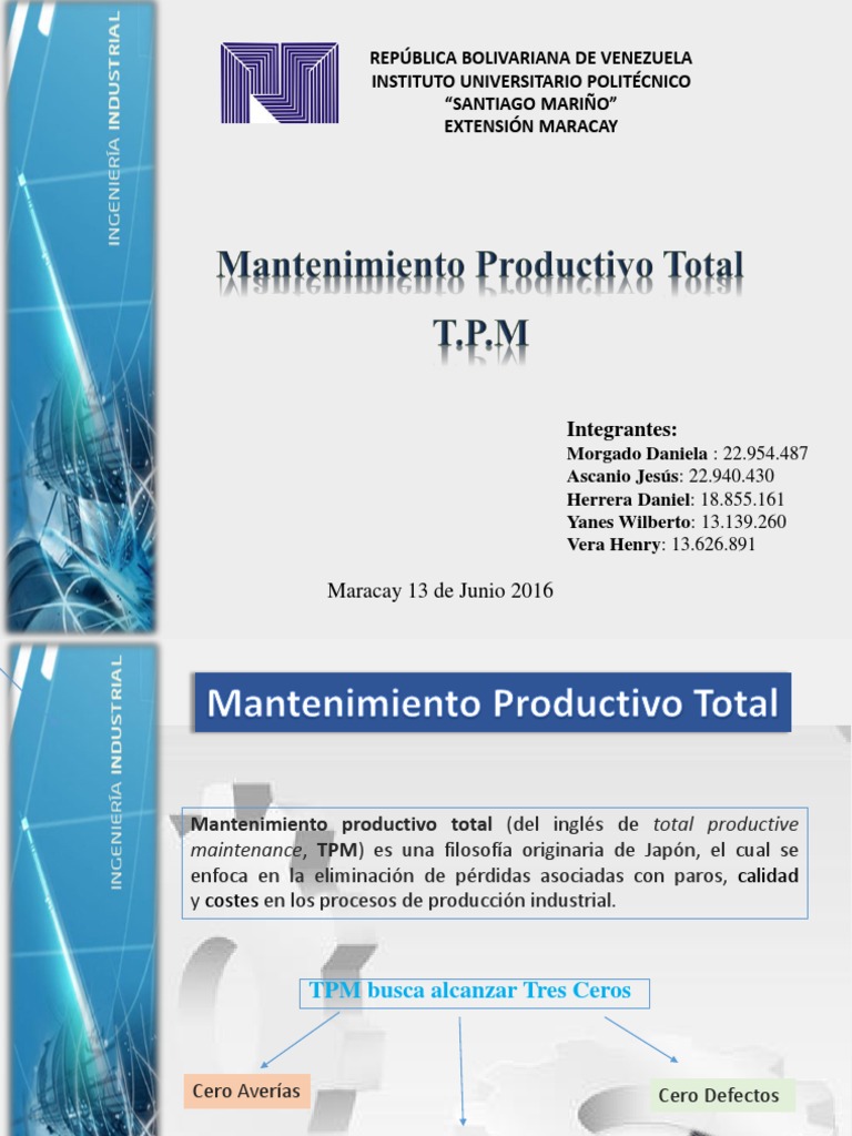 Presentacion TPM | PDF | Producción y fabricación | Business