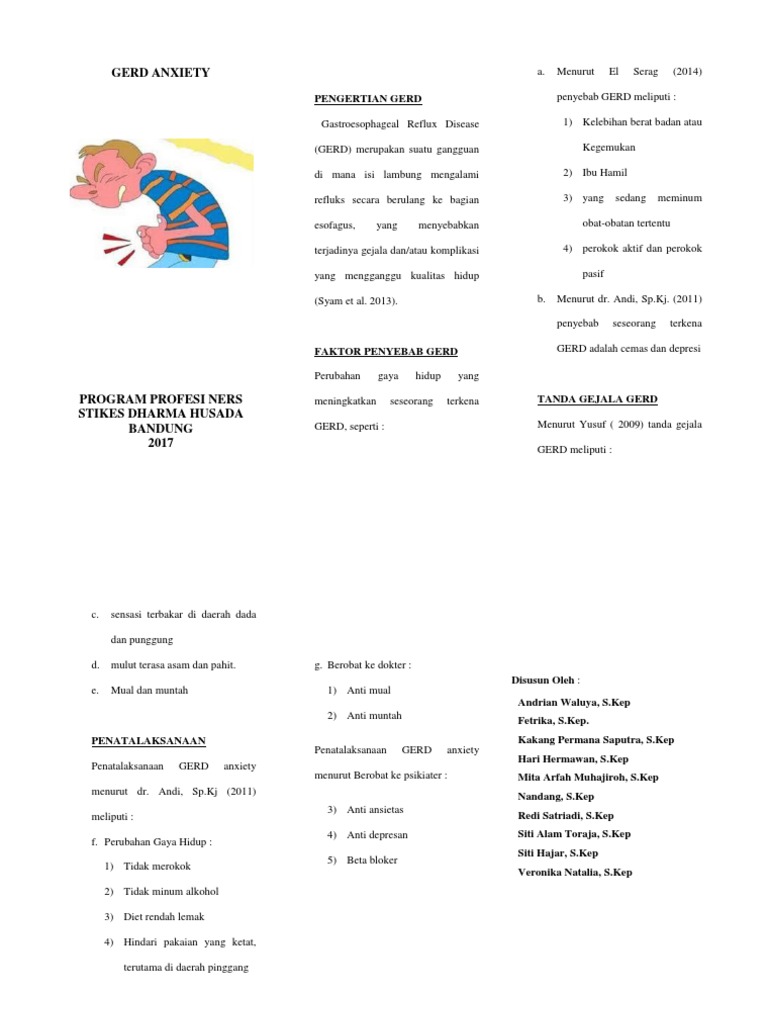 Gerd Anxiety Leaflet | PDF