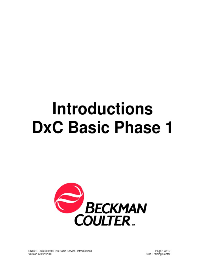 DXC 600 800 Basic Service Workbook Ver B | PDF | Barcode | Calibration