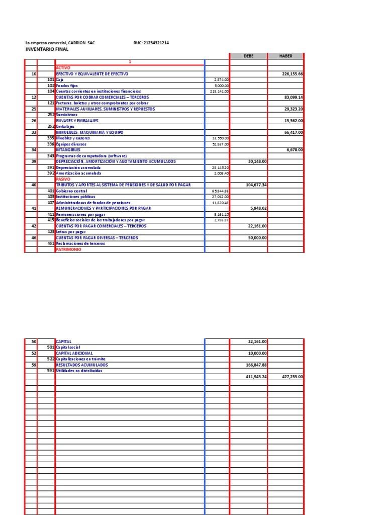 Formato de Libro Diario, Balance de Comprobacion, Libro Mayor | PDF ...