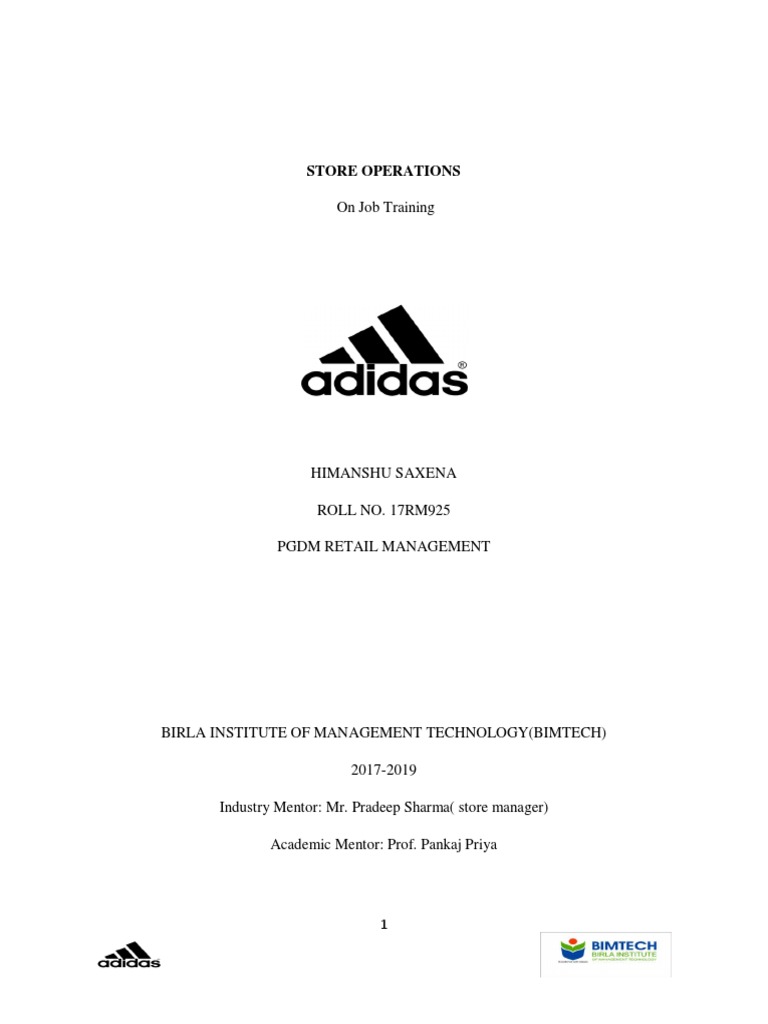 Store Operations | PDF | Adidas | Sneakers
