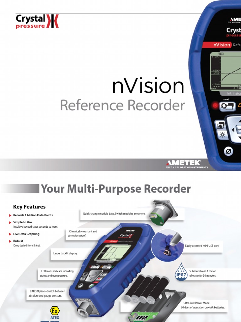 Registrador Digital Nvision Crystal-Ametek | PDF | Calibration ...