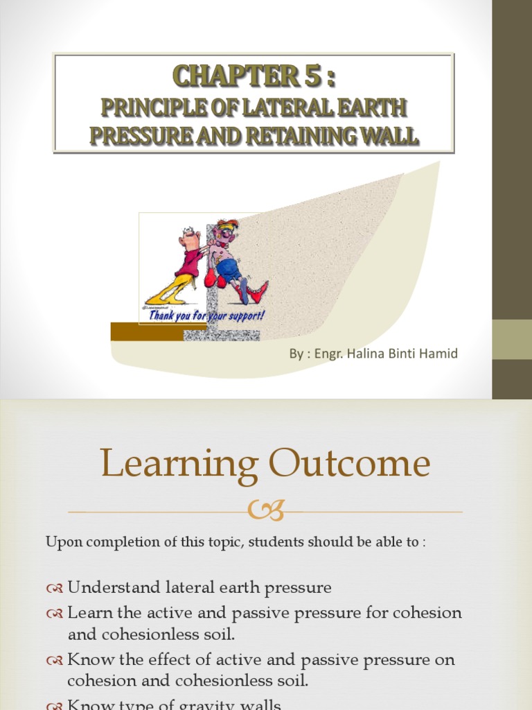Principle of Lateral Earth Pressure and Retaining Wall | PDF | Deep ...