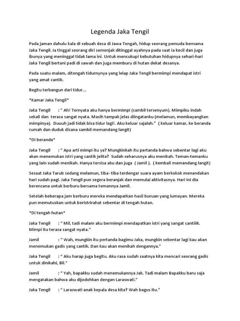 Naskah Drama Jaka Tarub | PDF