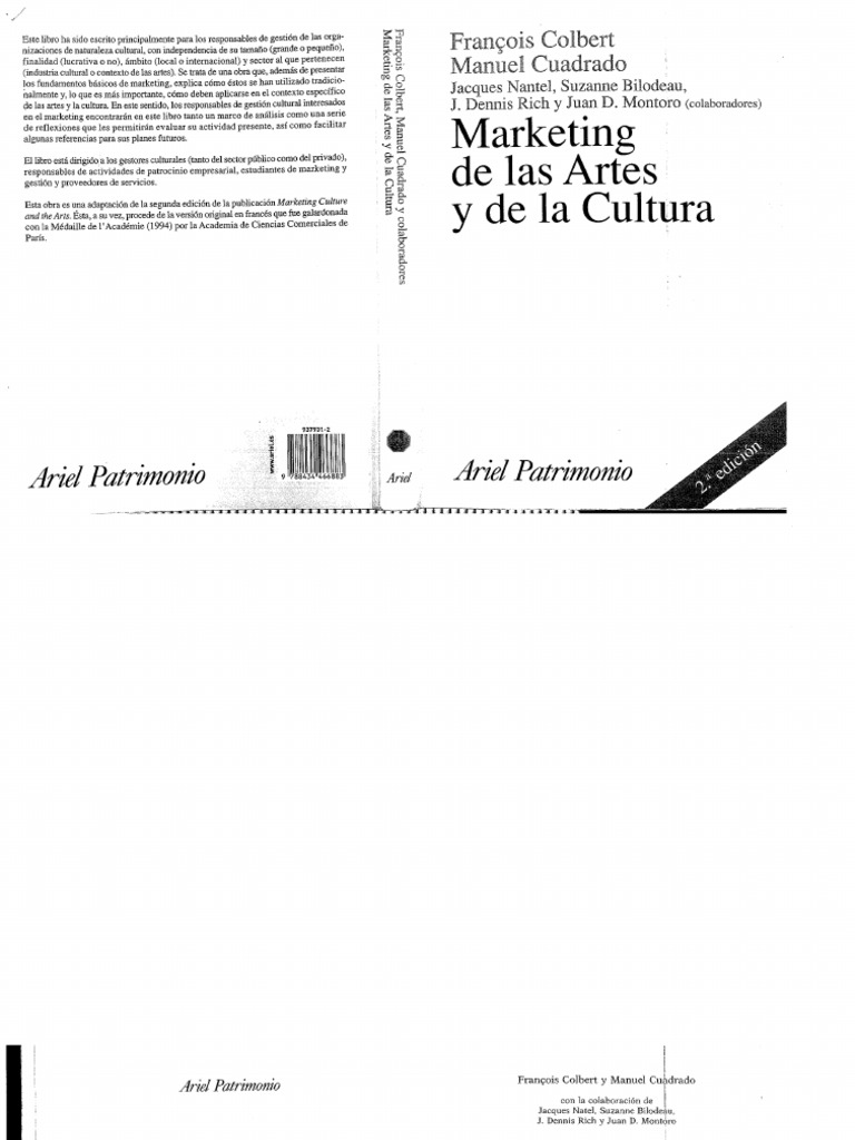Colbert, Francois, Marketing Cultural PDF | PDF
