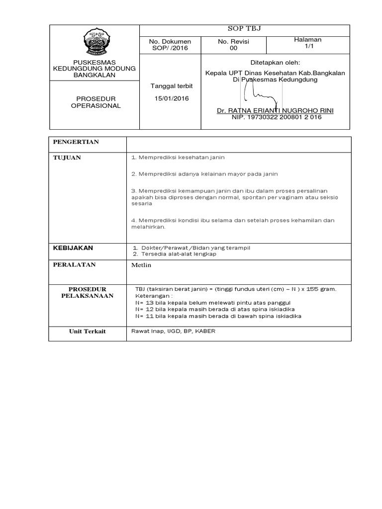 Pengukuran TBJ untuk Kesehatan Janin | PDF