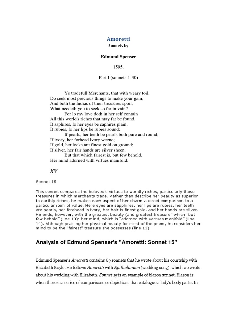 Spencer | Download Free PDF | Sonnets | Edmund Spenser