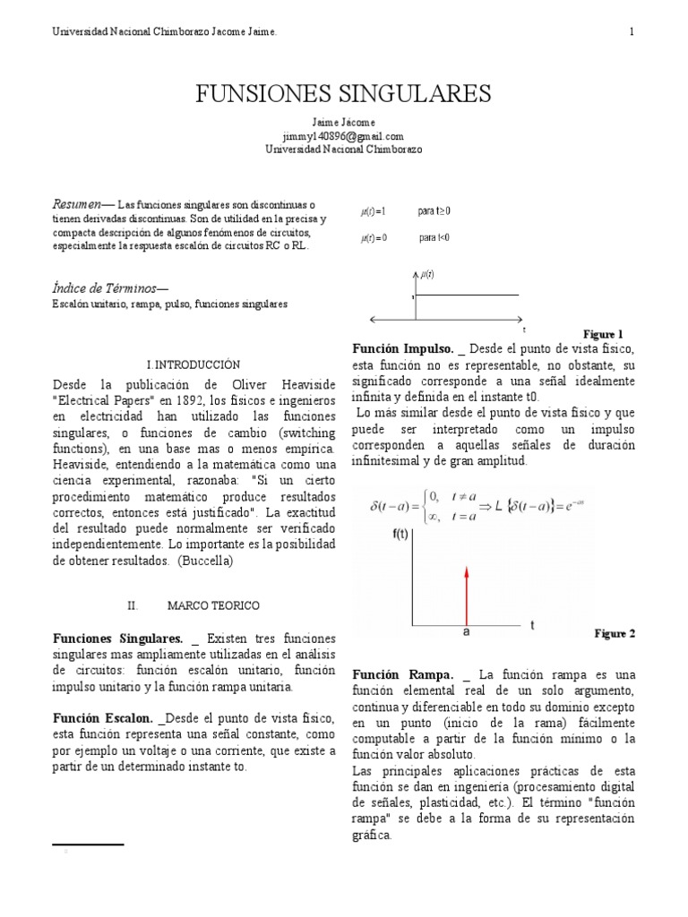 Funciones Singulares | PDF | Función (Matemáticas) | Derivado