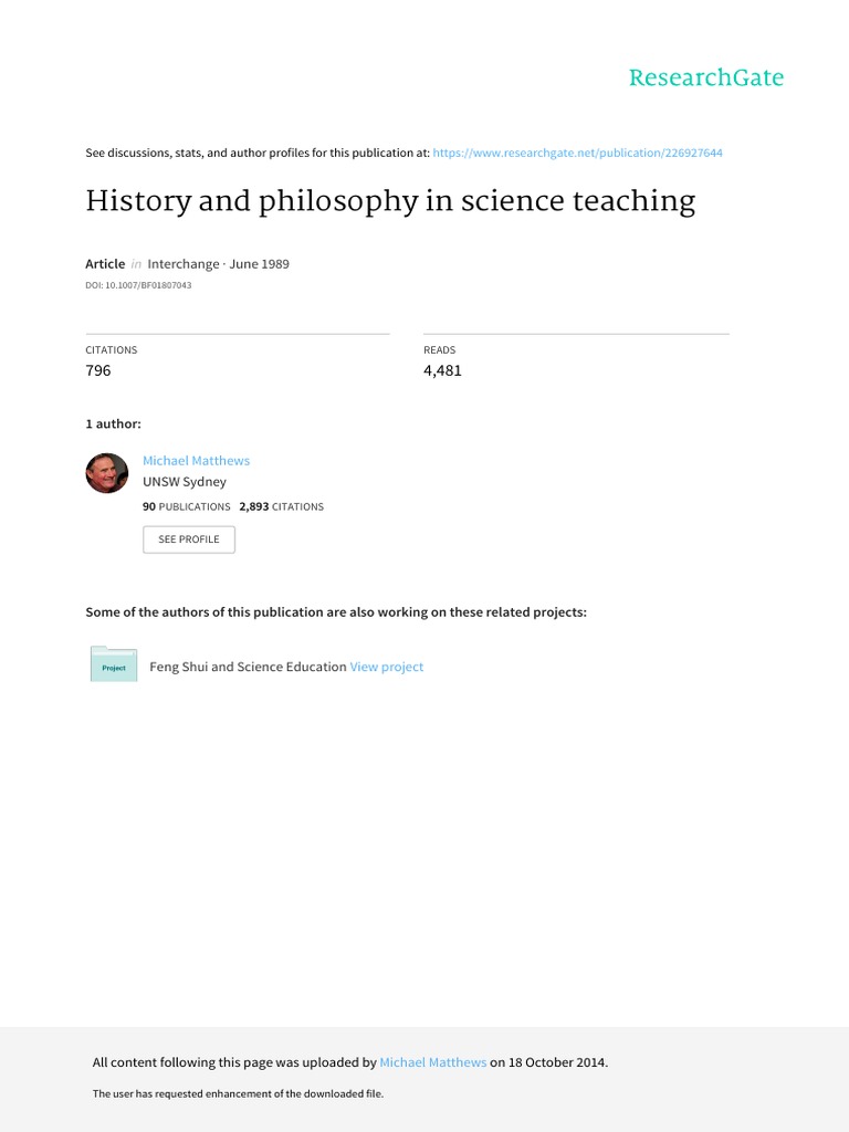 The Role of History and Philosophy of Science in Addressing the Science ...
