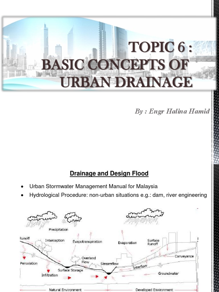 Basic Concepts of Urban Drainage | PDF | Flood | Drainage Basin