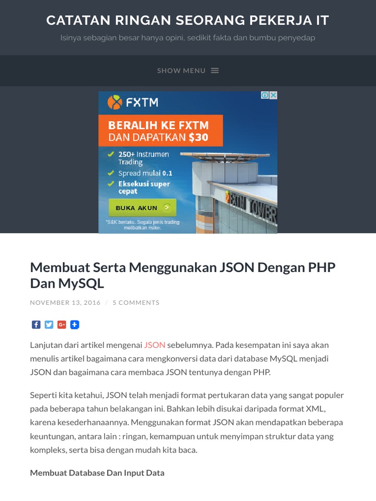 Tutorial Encode Dan Decode JSON Dengan PHP MySQL | PDF Tutorial Encode Dan Decode JSON Dengan PHP MySQL | PDF