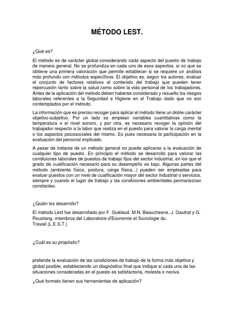 Método Lest | PDF | Medición | Función (Matemáticas)