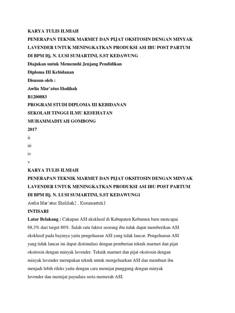 Teknik Marmet & Pijat Oksitosin Tingkatkan ASI | PDF | Kesehatan Holistik