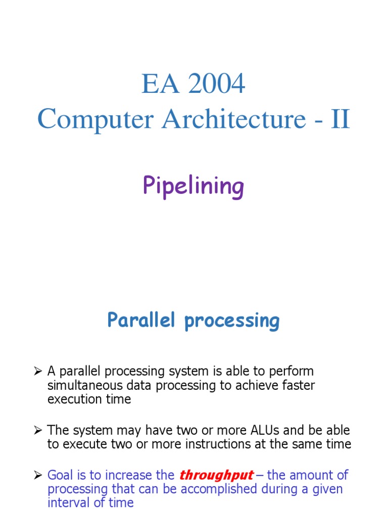 Comp Architecture Chapter 4 - Pipelining | PDF | Parallel Computing ... Comp Architecture Chapter 4 - Pipelining | PDF | Parallel Computing ...