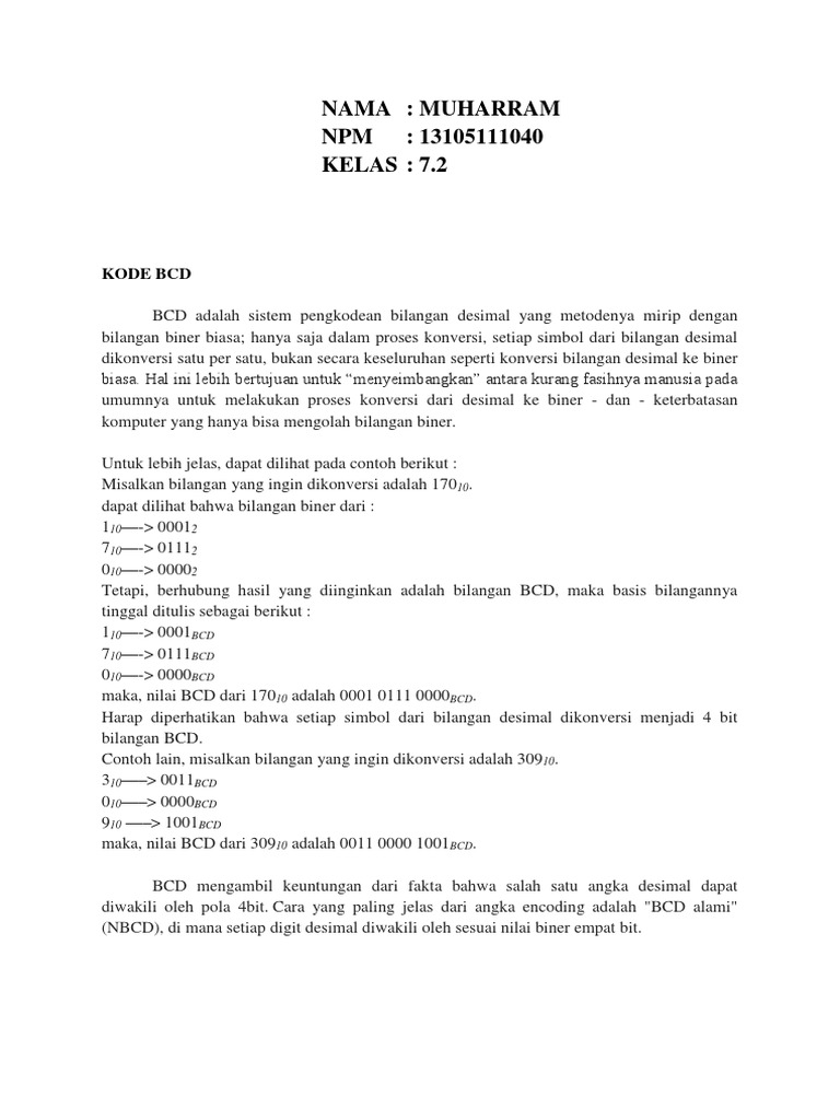 SANDI ASCII and BCD | PDF