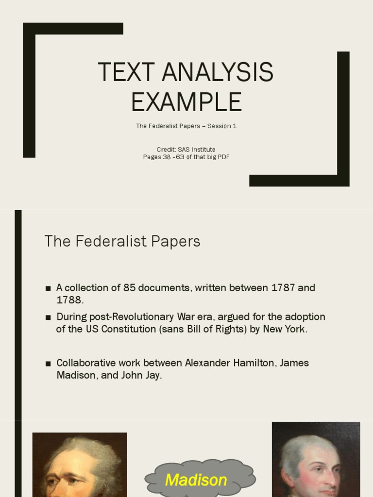 2017 11 16 - Text Analysis - Federalist | PDF | The Federalist Papers ...