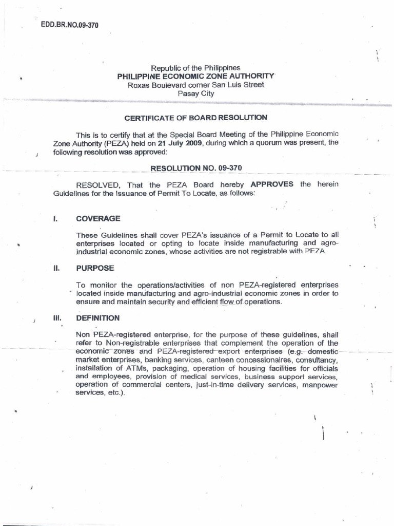 Guidelines PTL (PEZA) | PDF | License | Common Law