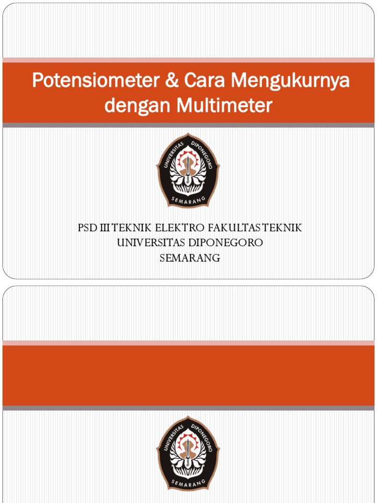 Potensiometer & Cara Mengukurnya | PDF