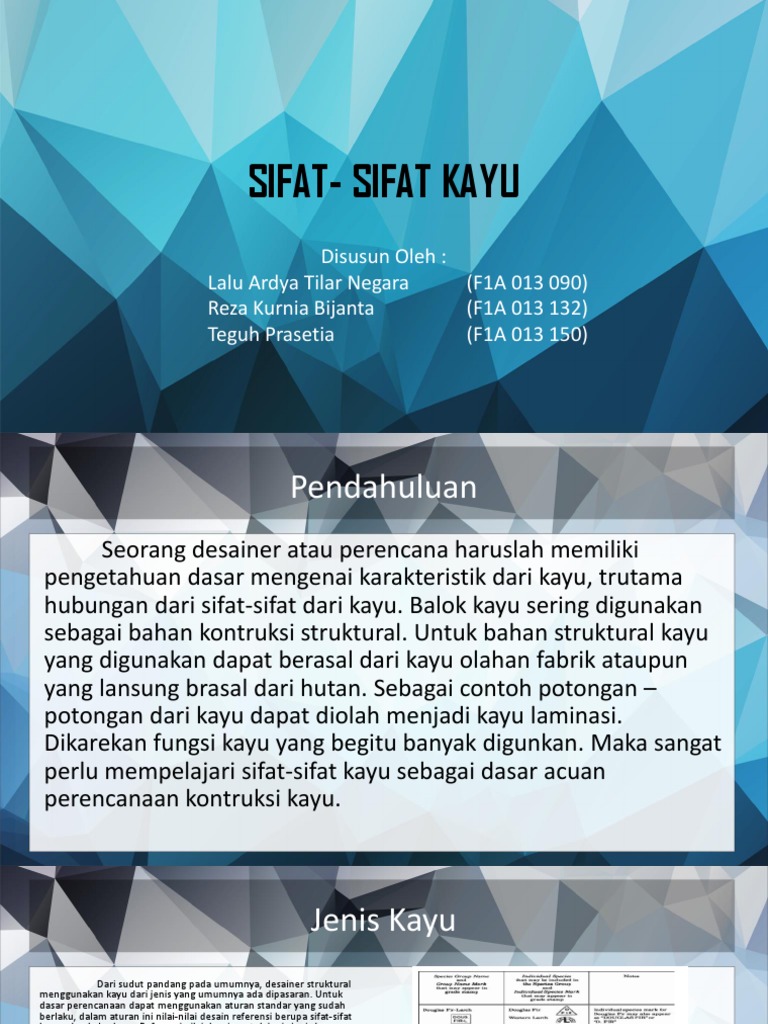 Sifat-Sifat Kayu | PDF