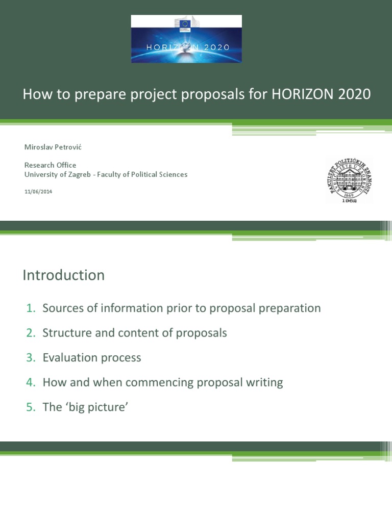 3 How To Prepare Project Proposals For HORIZON 2020 PDF | PDF | Science ...