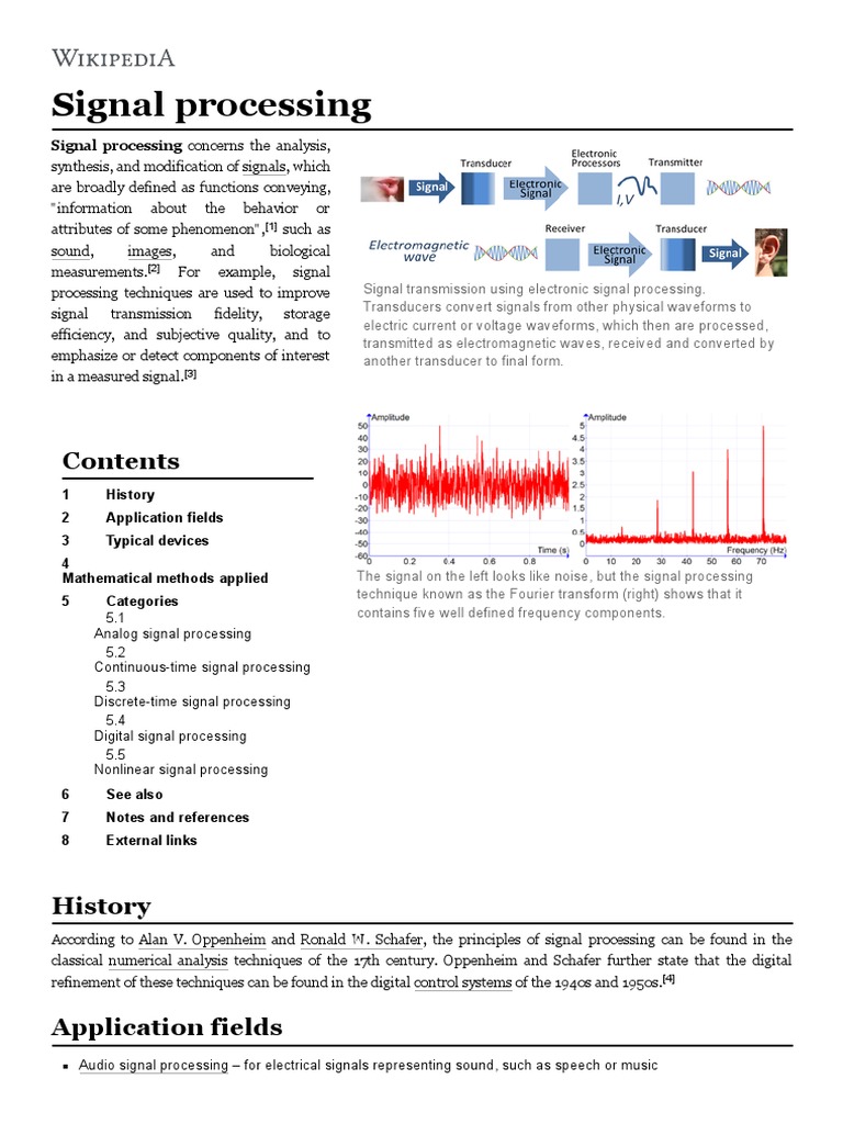 Signal Processing | PDF | Signal Processing | Digital Signal Processing