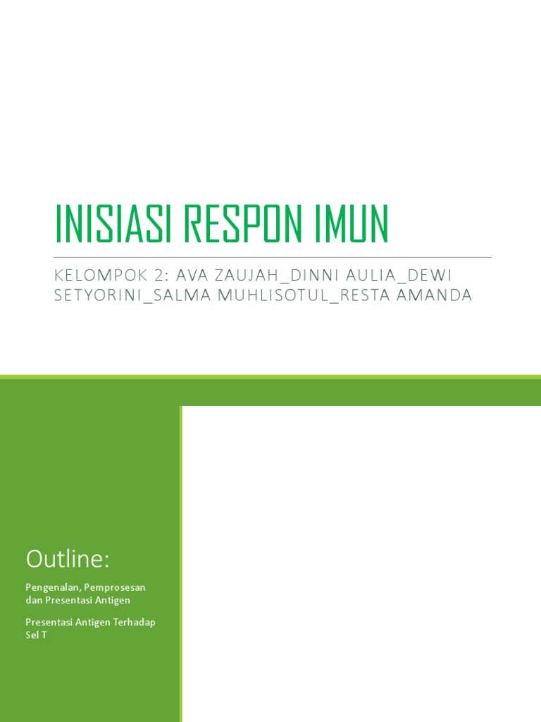 Inisiasi Respon Imun | PDF | Pengelolaan Keuangan & Uang | Kesehatan Holistik