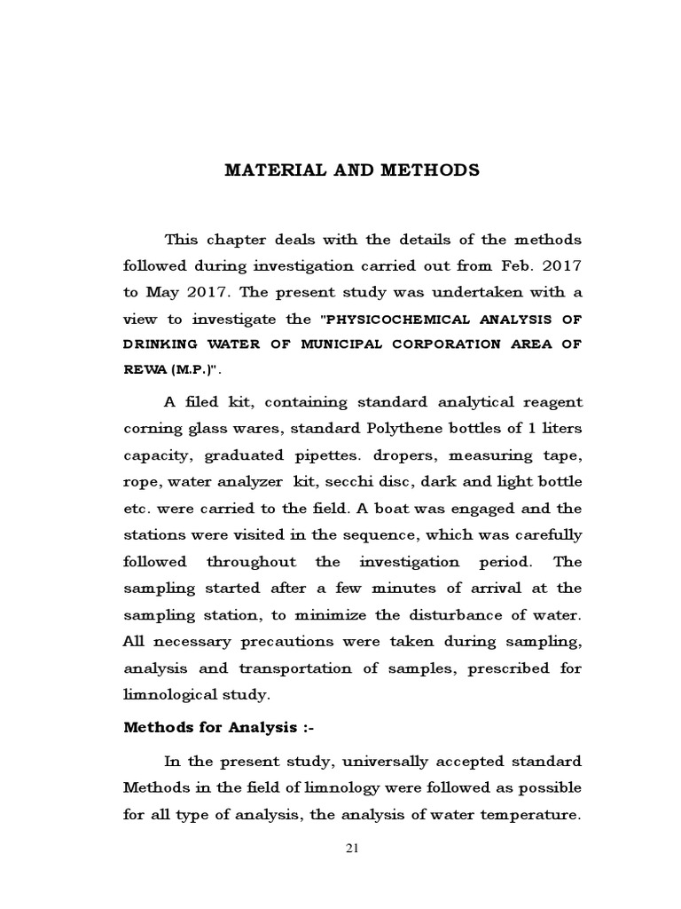 Chapter 4 Methodology | PDF | Titration | Chemistry