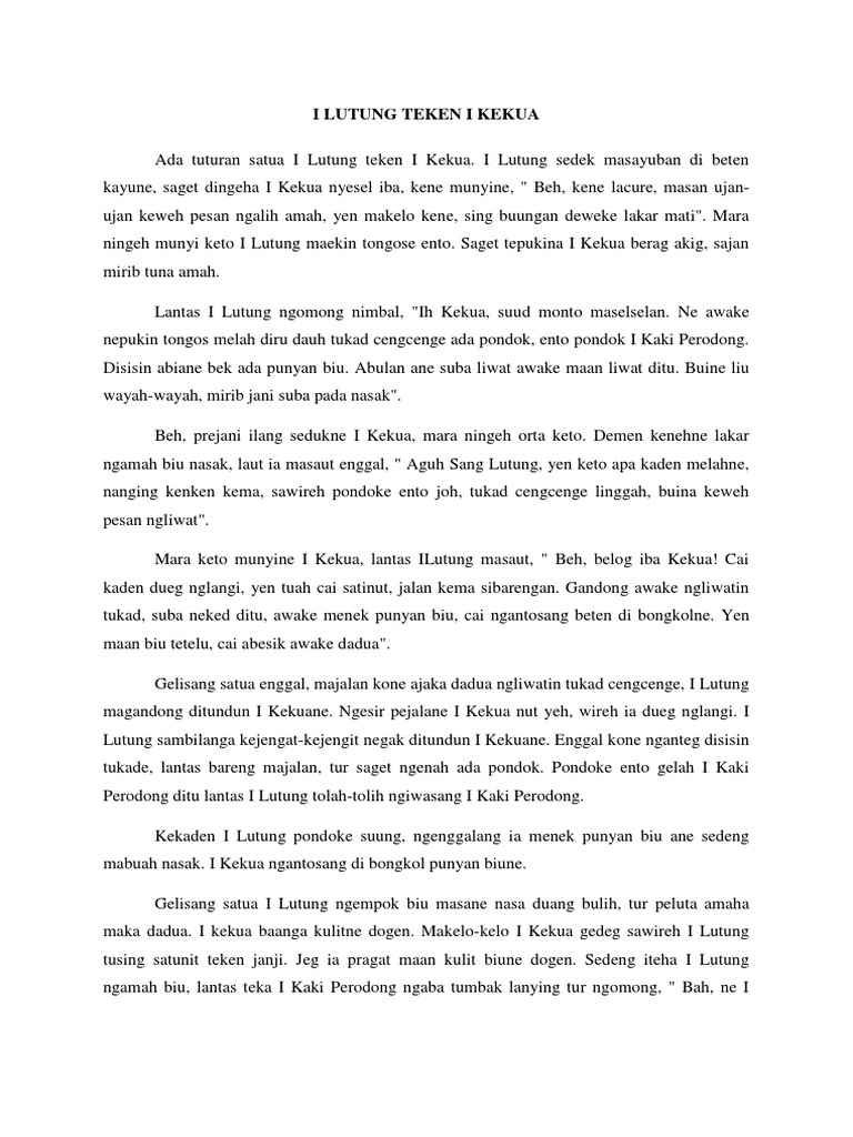 I Lutung Teken I Kekua | PDF