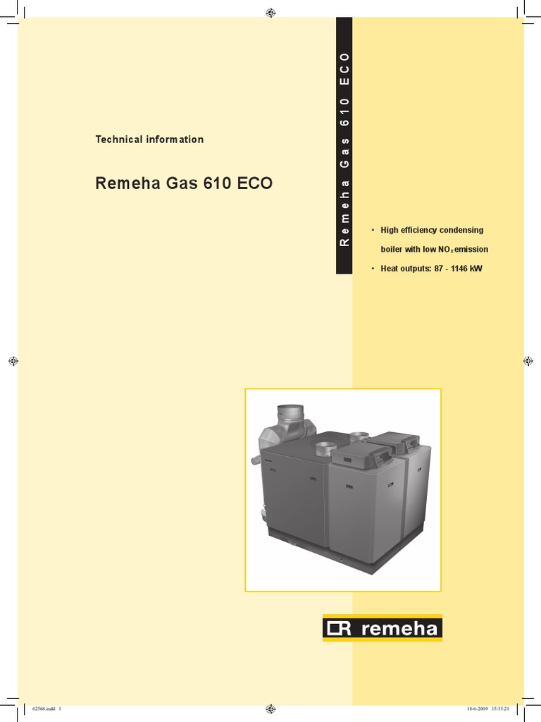 Gas 610 Eco Technical Information | PDF | Boiler | Valve