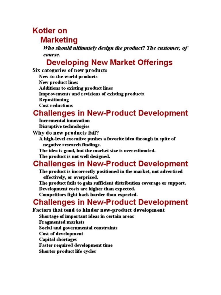 Challenges in New Product Development | PDF | Marketing | New Product ...