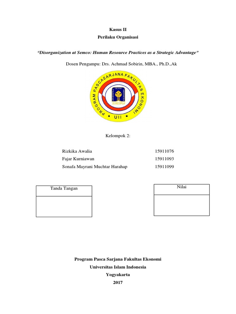 Tugas 2 - Analisis Case Semco | PDF