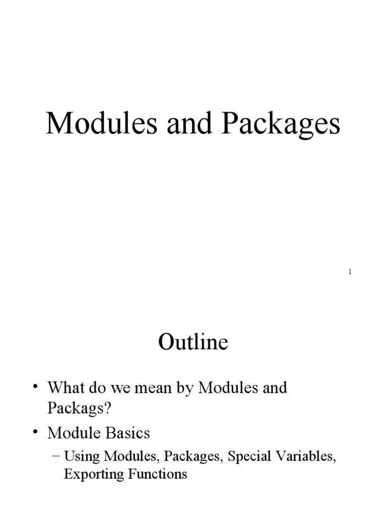 Modules and Packages | PDF | Modular Programming | Namespace