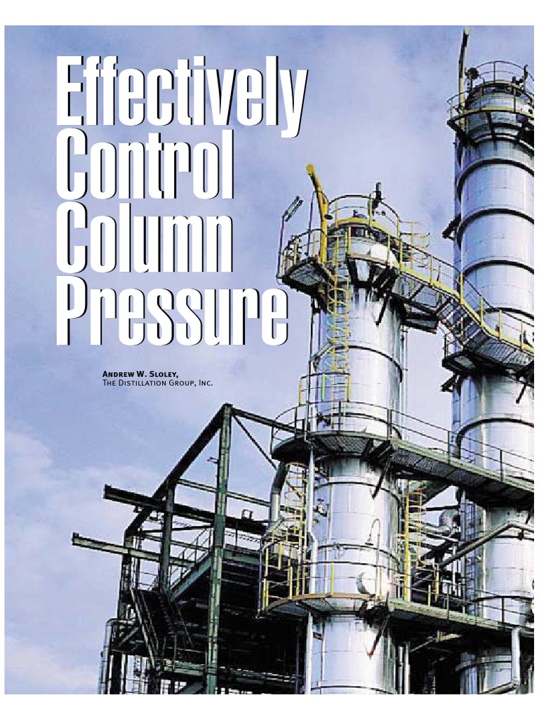 Column Pressure Control | PDF | Distillation | Steam